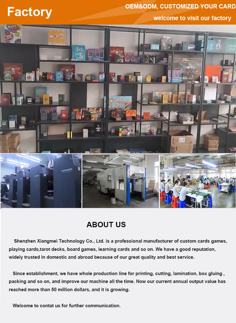 Custom Children Playing Cards Cardboard Memory Oracle Card Printing ...