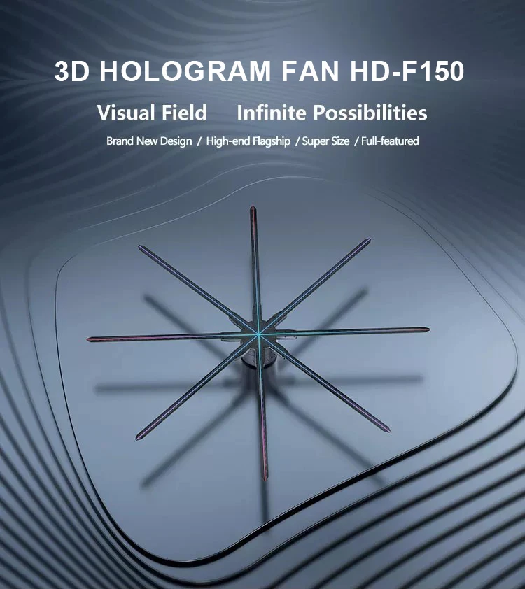 Pc Connected 3d Hologram Fan 150cm Projector Hdmi-input Computer ...
