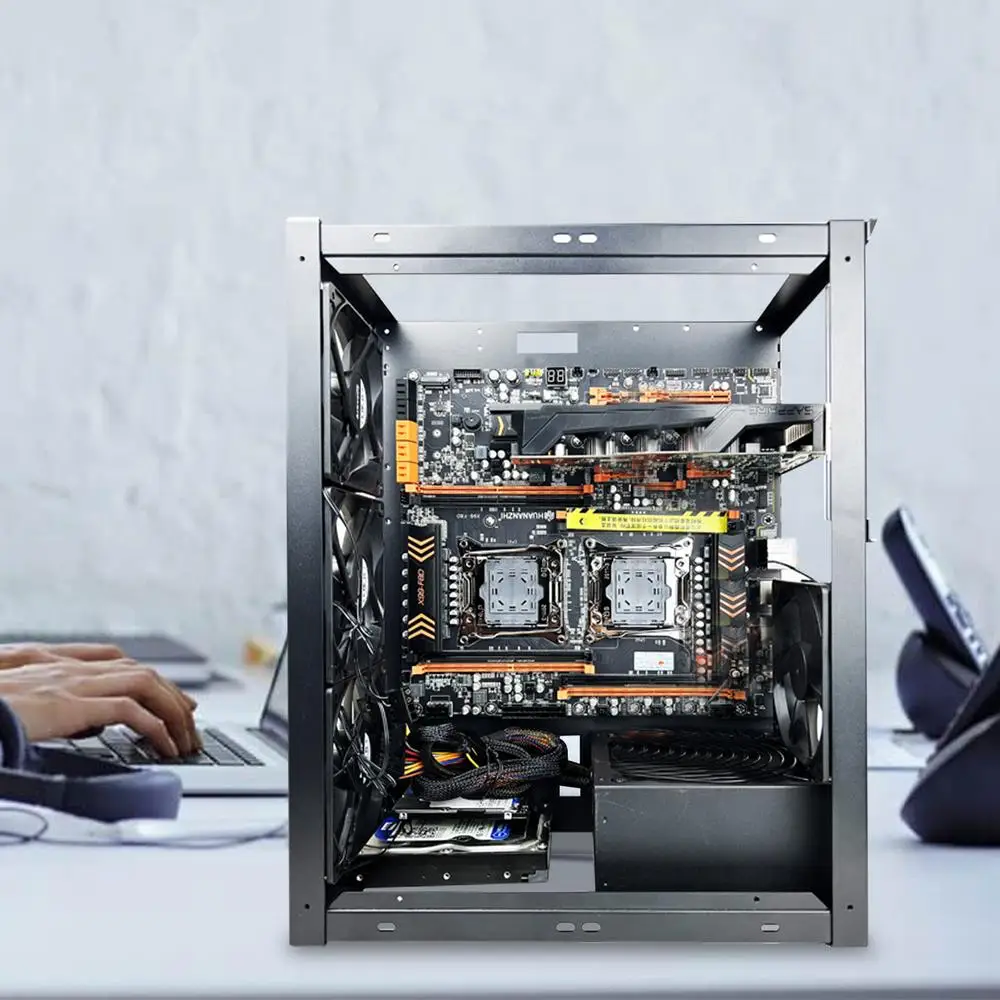 Diy Computer Motherboard Case Rack Aluminum Frame Chassis Cooling Rack ...