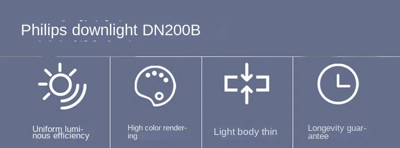 Philips DN200B LED Recessed Downlight for Living Room & Bedroom, OEM