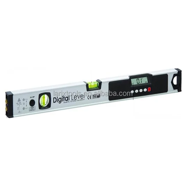 White Digital Laser Level Ruler Angle Gauge Finder Horizontal Vertical ...
