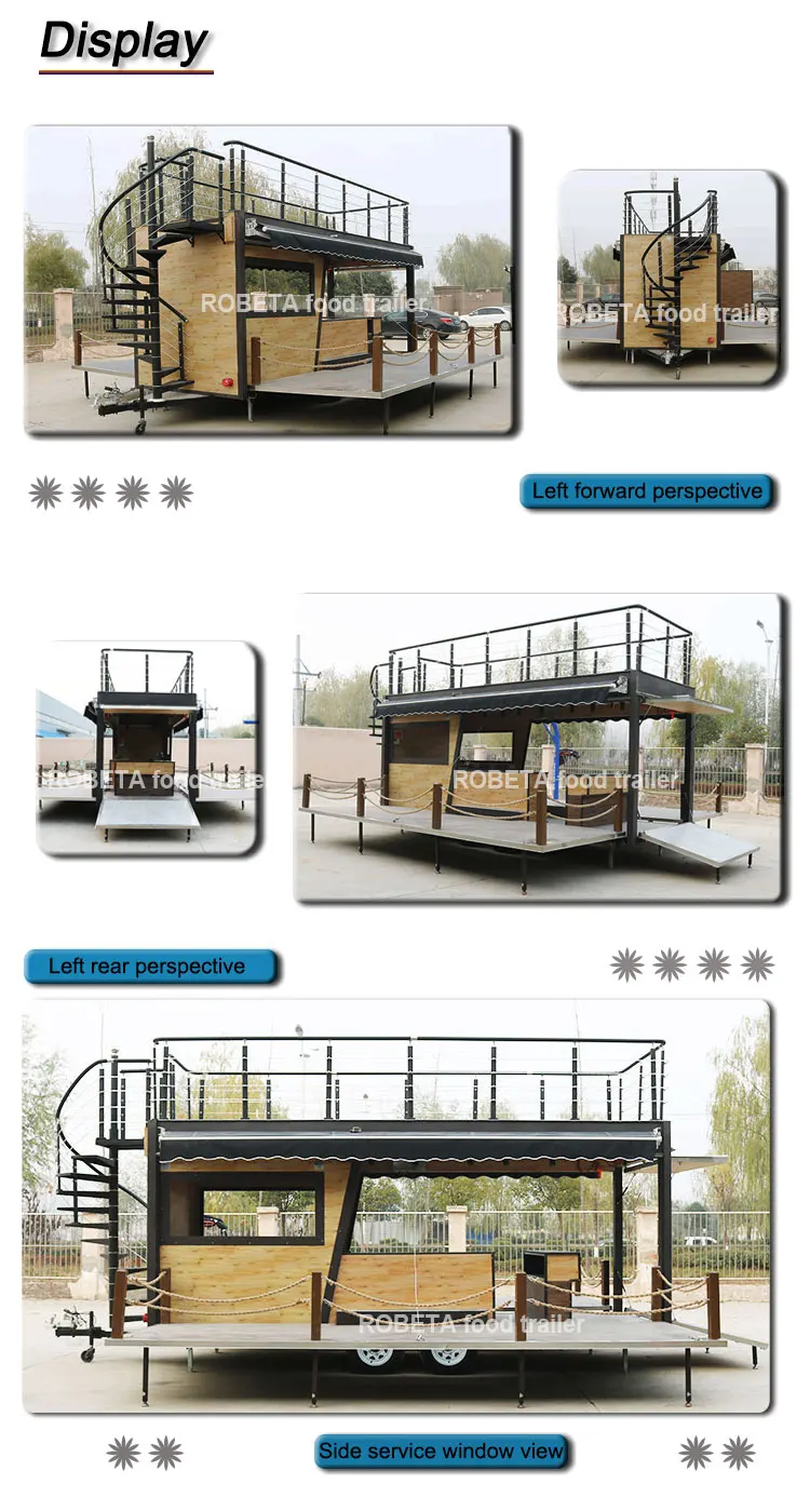 Customized 2 Story Mobile Catering Trailer with Bathroom | Food Truck ...