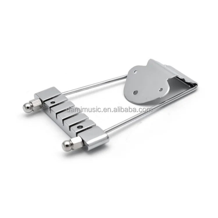Chrome 6 String Trapeze Tailpiece Guitar Bridge Replacement