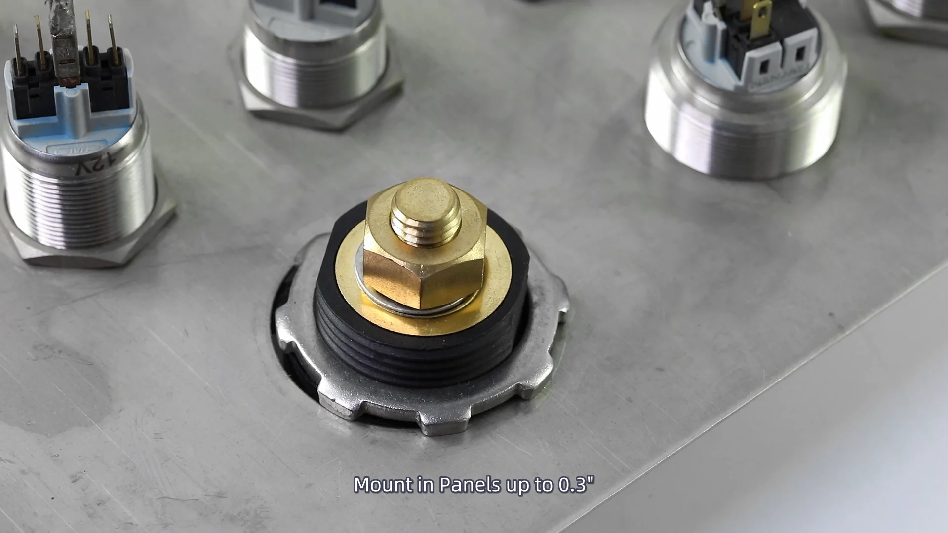 Daiertek Thru Panel Battery Terminal Connectors 3/8" Studs Screw Copper ...