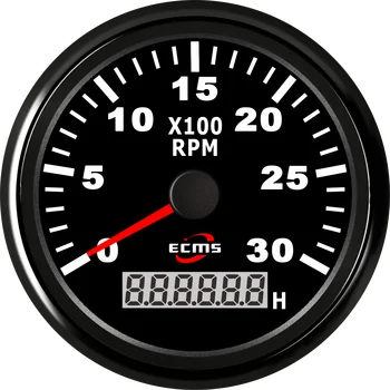 Black 85mm 3000 Rpm Gauge Tachometer For Diesel Engine - Buy 12v Rev ...