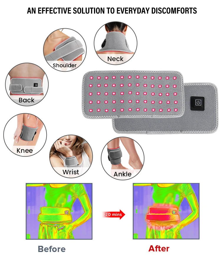 Multipurpose 660 850nm Infra Belt Wrap Mat Blanket Led Red Light Belt ...