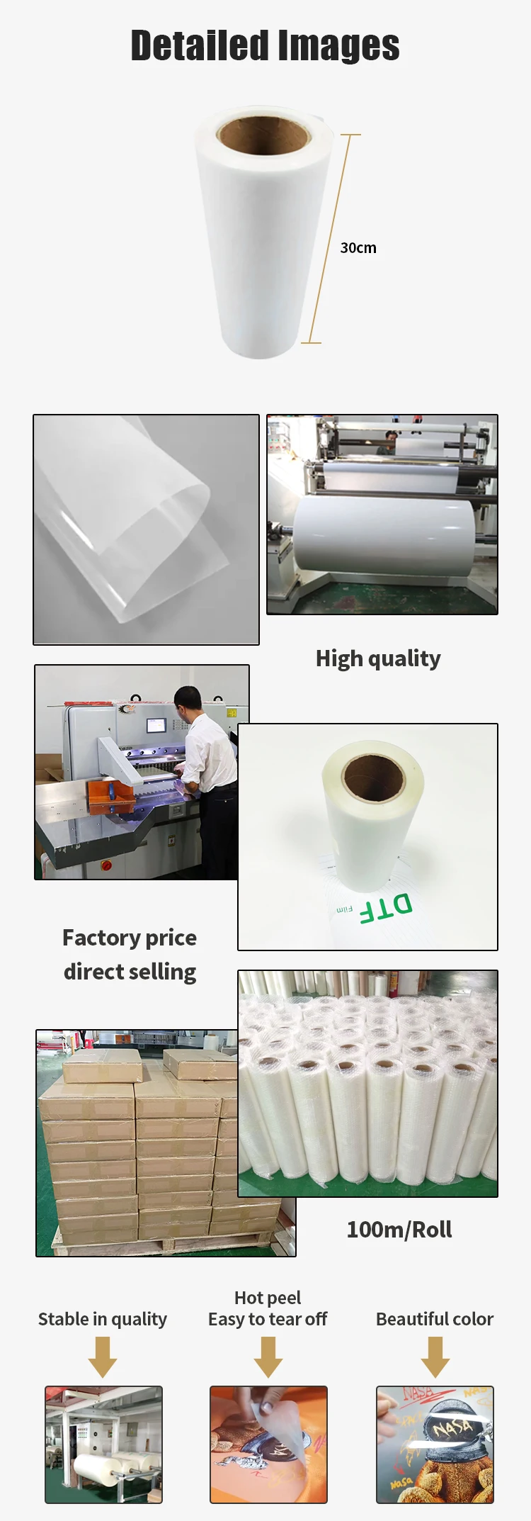 Dtf Pet Film A3 Heat Transfer Pet Film Dtf Pet Film For Dtf Printer Heat Transfer Printing - Buy ...