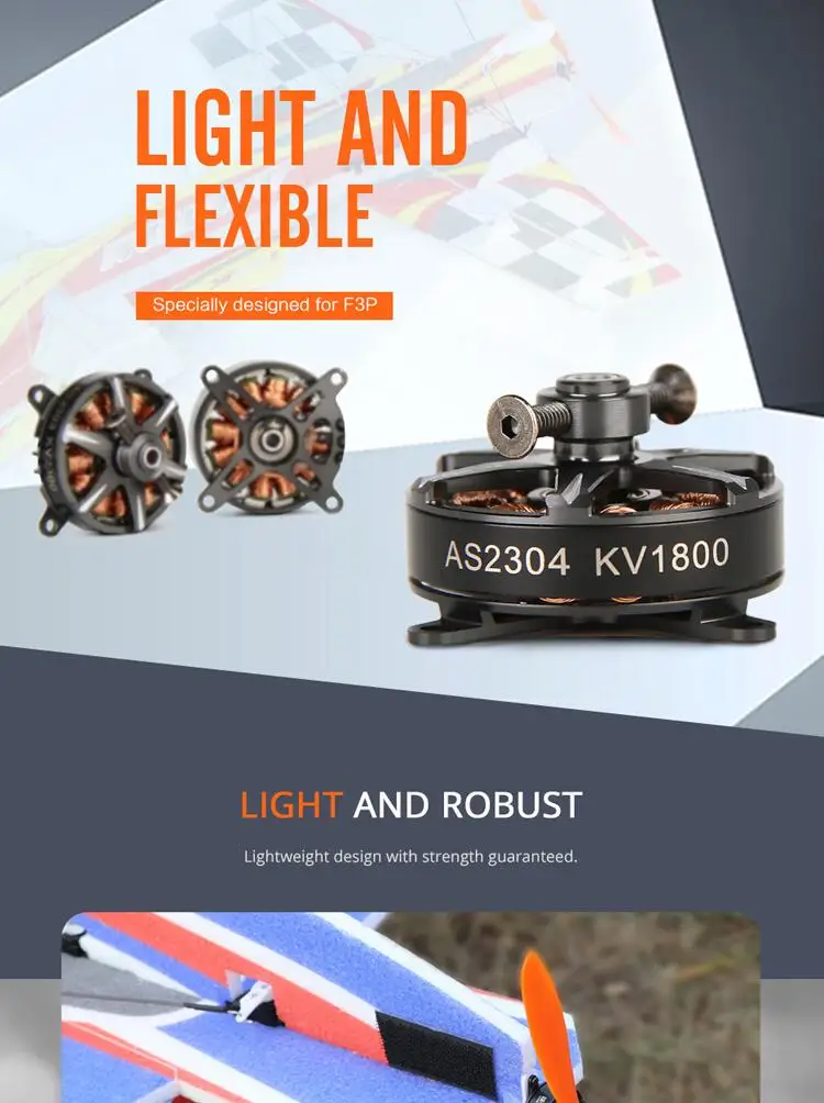 T-motor As2306 1500kv 1900kv 2300kv Brushless Motor Power System 3s F3p ...