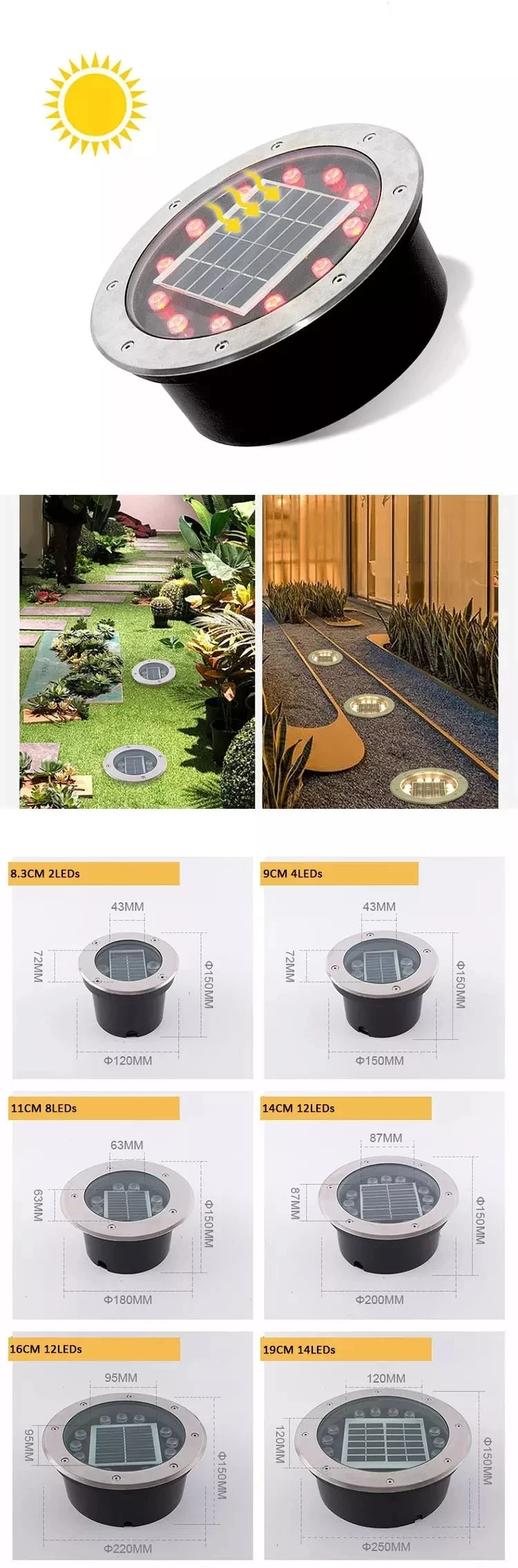 IP67 Waterproof Floor Deck Inground Spotlight Outdoor Ground Buried ...