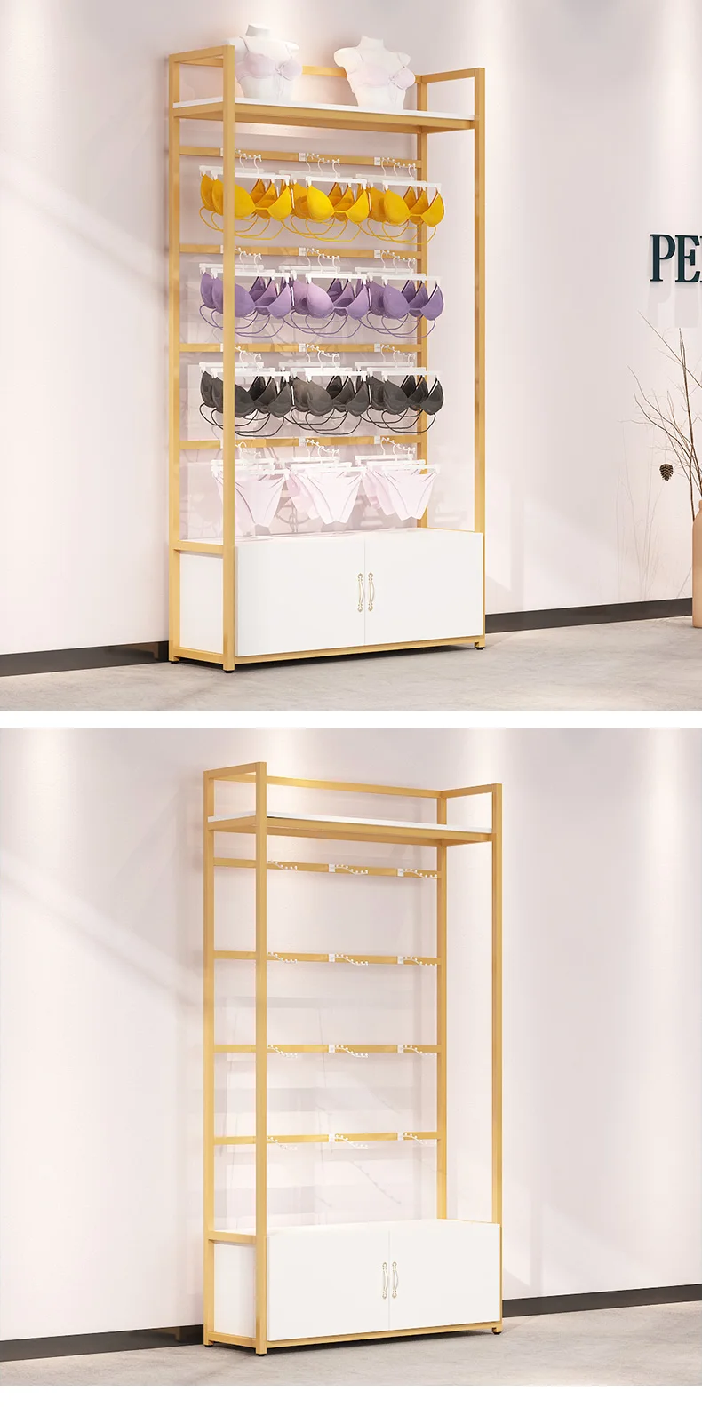 Underwear Display Racks - Enhance Your Gold Clothing Store