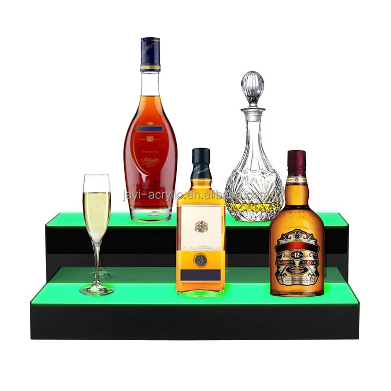 Jayi Custom Led Lighted Liquor Bar Bottle Display Shelf Acrylic Lighted ...