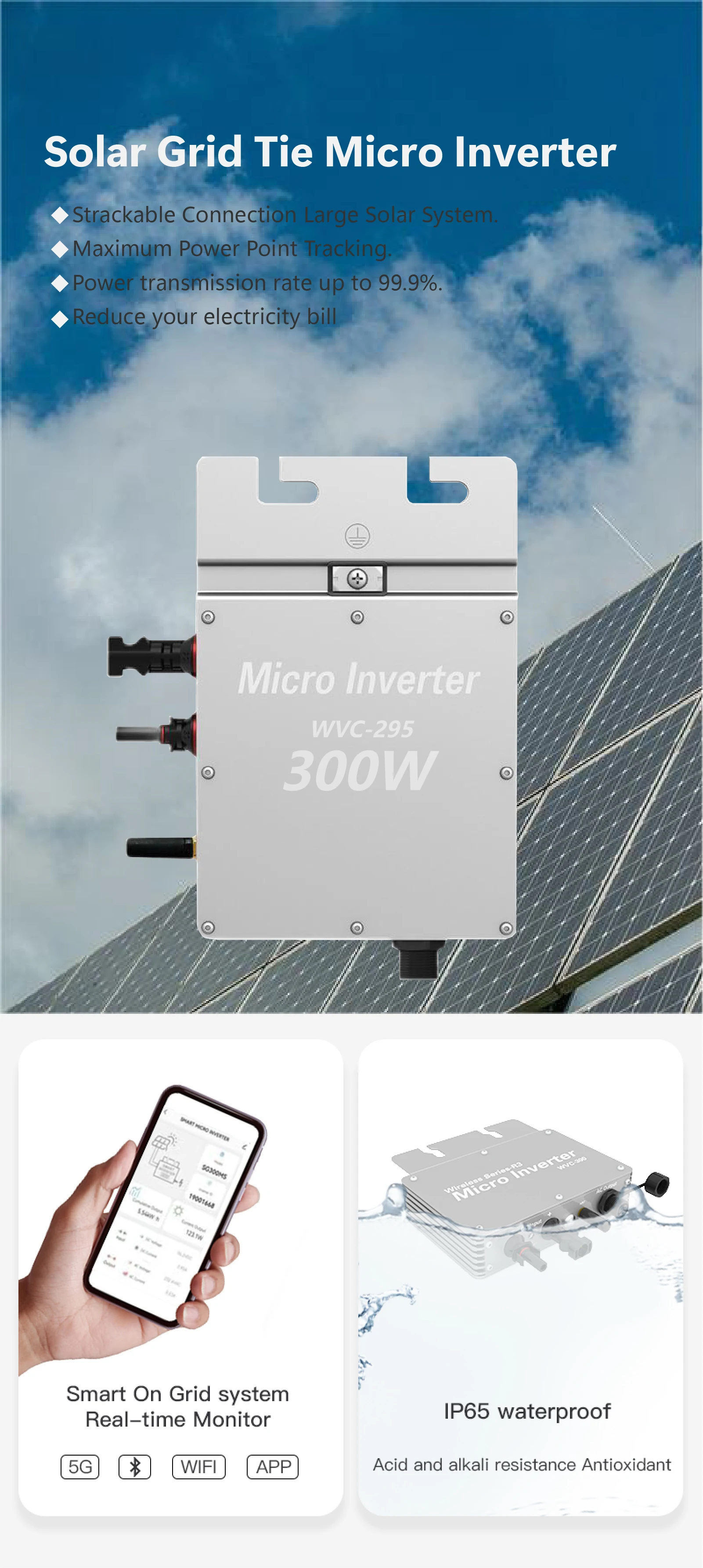 Micro Inverter Wvc 1200 Solar Backpack Solar Wall Lights Led Solar Light Solar Road Stud - Buy ...