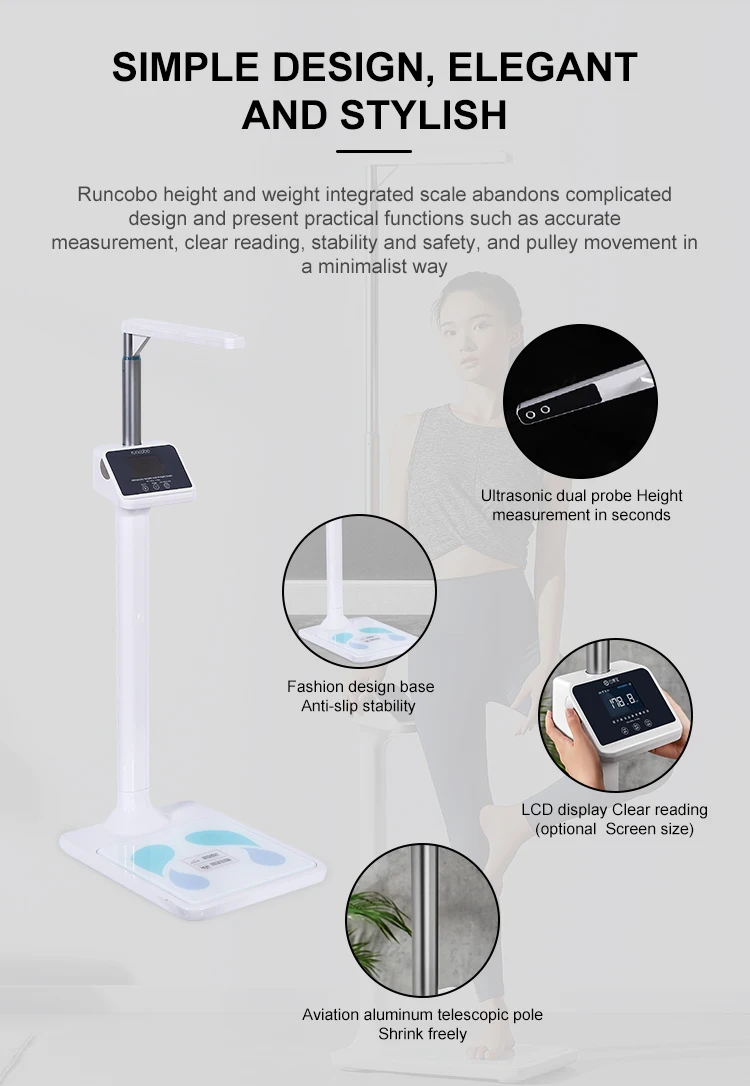 High Quality Measuring Height Weight Body Fat Smart Scale