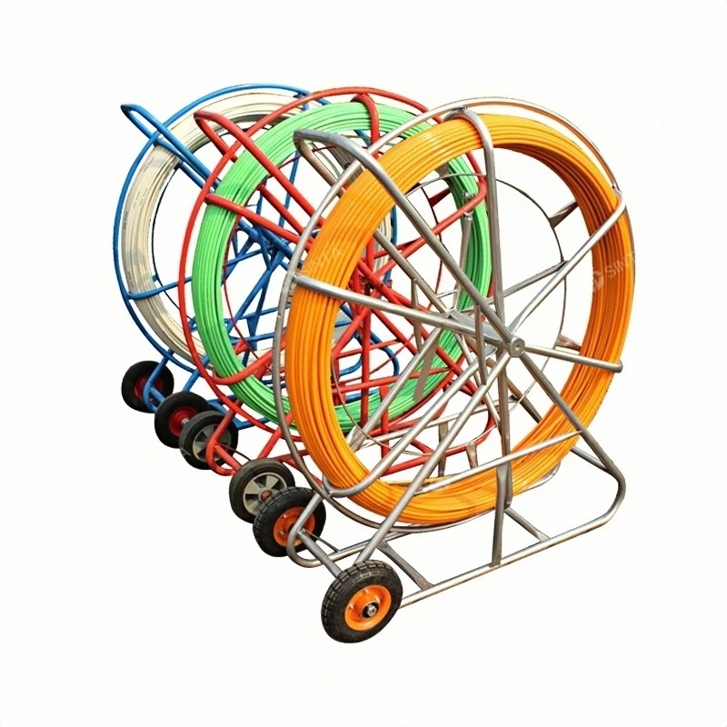 Continuous Rodding with Fiberglass Snake Cable Duct Tool