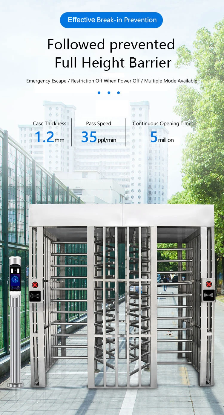 304 Stainless Steel Mechanical Rotating Barriers Security Full Height ...