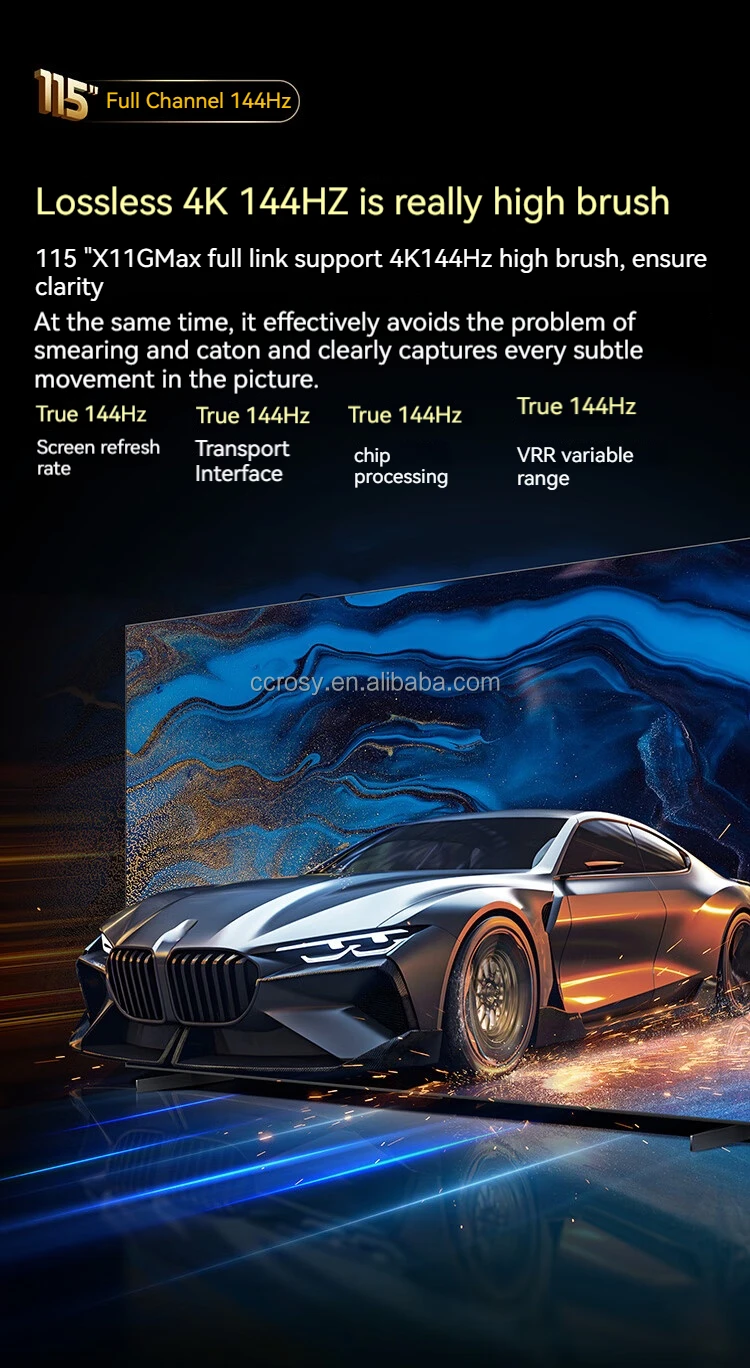 Tcl 115inch Tv 115x11g Max 115-inch 4k 144hz Qd-mini Led 4gb+128g Smart ...