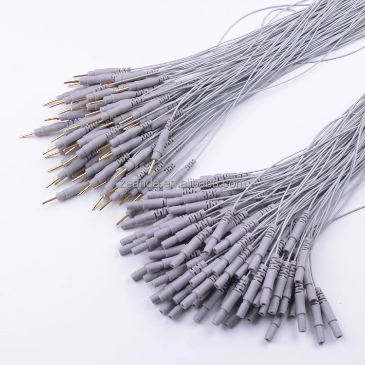 Ecg Ekg Pin Electrode Cable 1.5mm Electrode Needle Male To Female Ecg ...