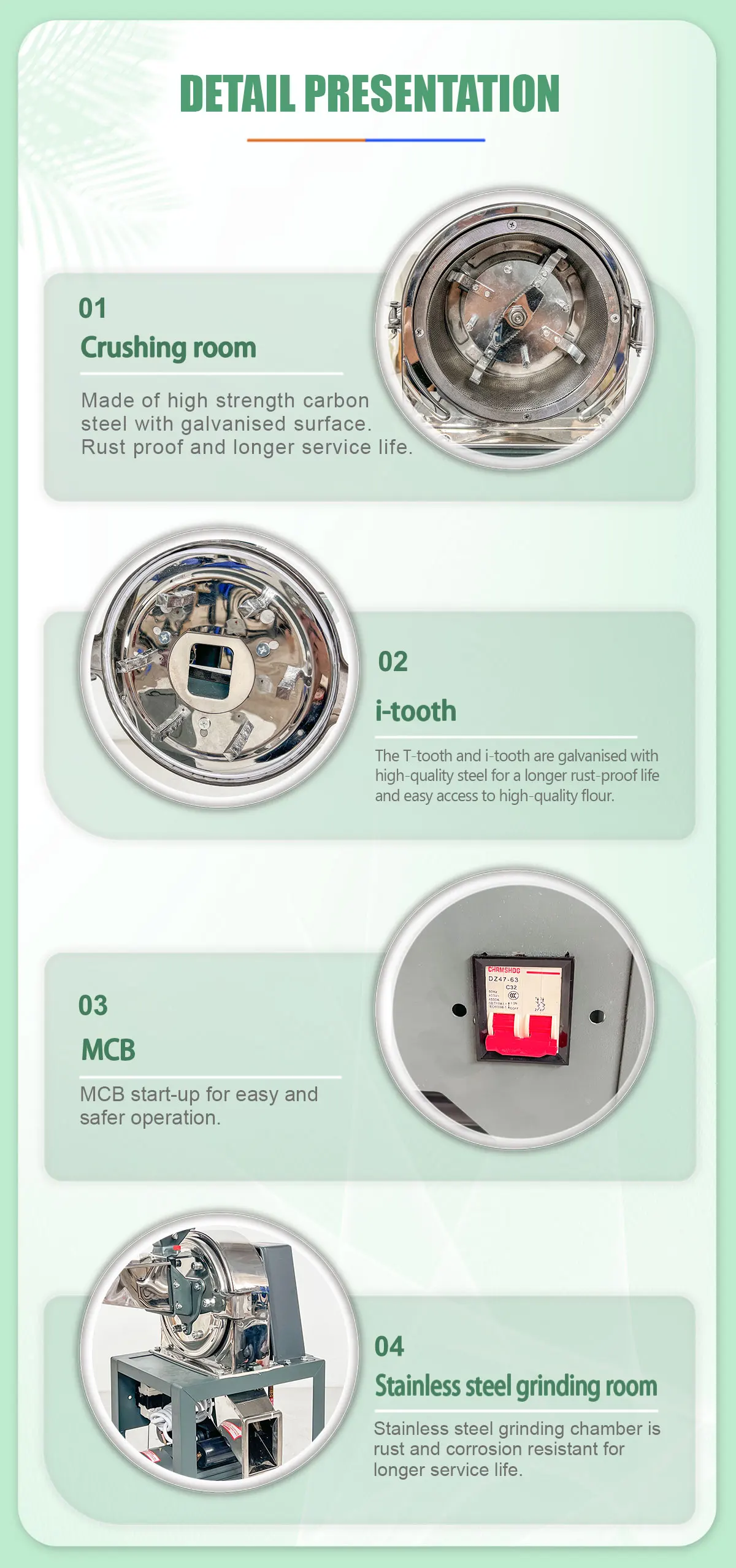 Backbone Machinery Stainless Steel Chili Flour Milling Machine