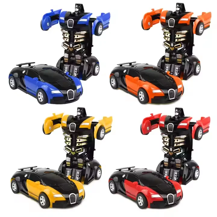Kids Plastic Diecast Cars Toy Auto Deformation Robots Automatic ...