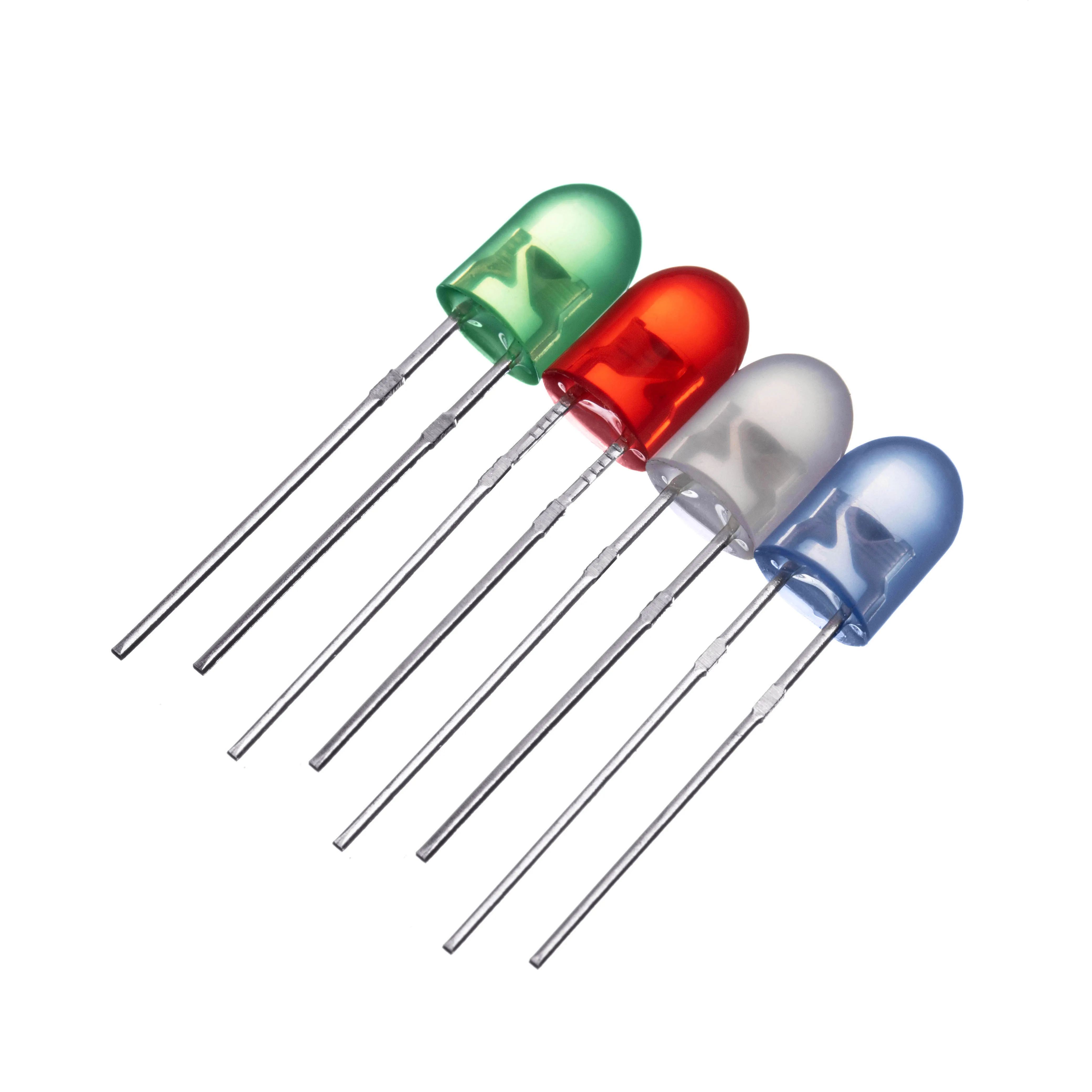 504 Diffused Light Emitting Diode Red Green Blue Yellow Lamp Through ...