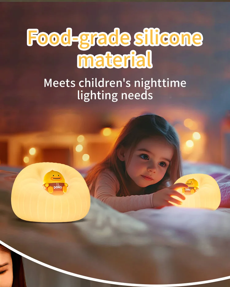 ICARER Family New Silicone Tapping Night Light Silicone Sleep Lamp Cute ...