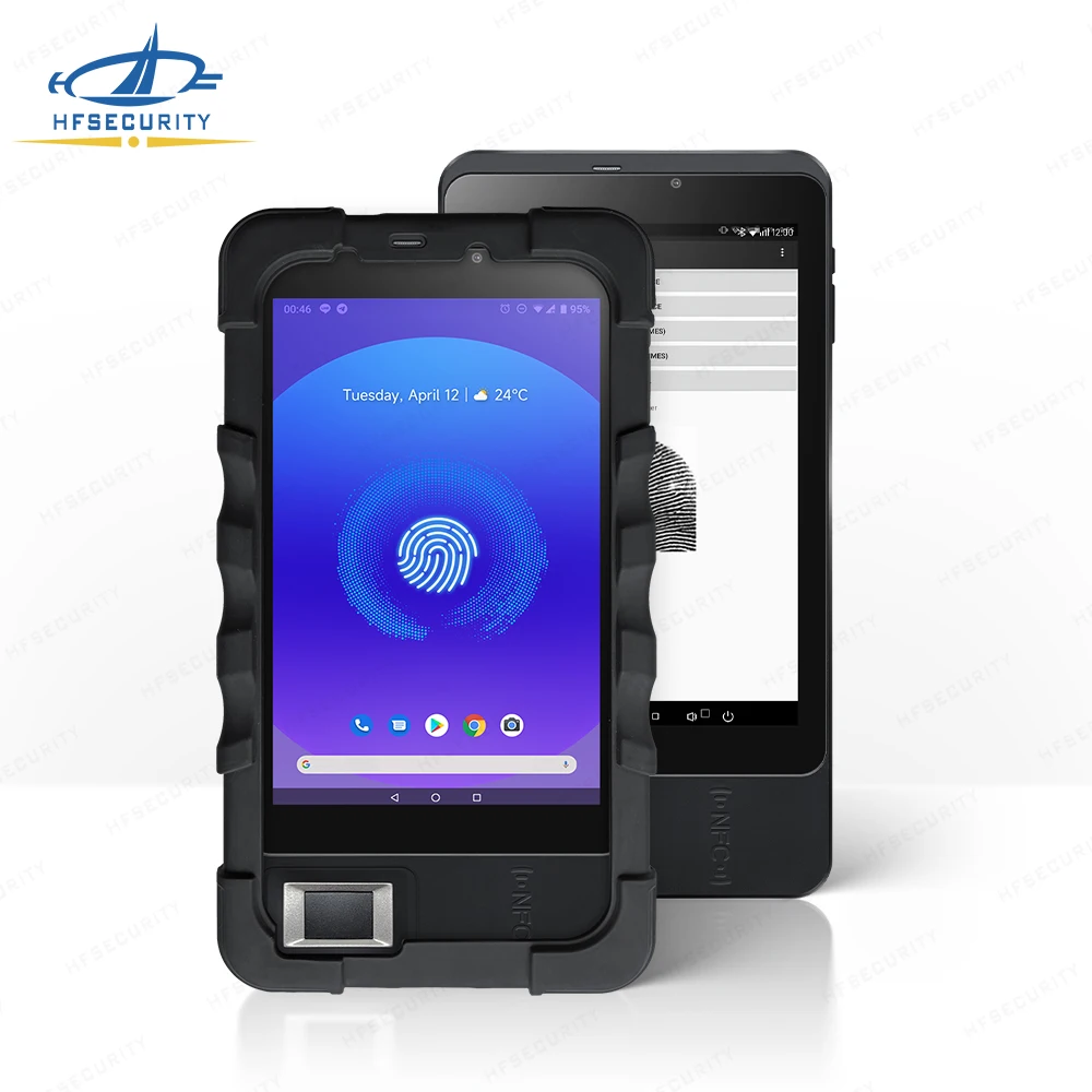 HFSecurity FP07 Rubber Rugged Tablet Biometric NFC 2D Barcode Scanner ...