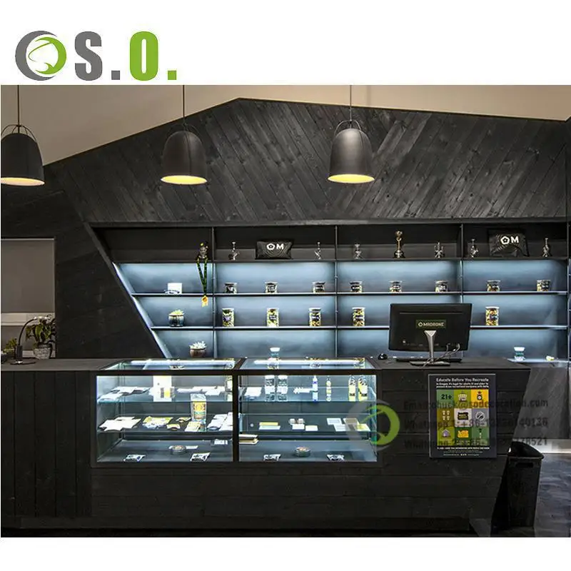 Modern Smoke Shop Interior Decoration Design Tobacco Shop Display ...