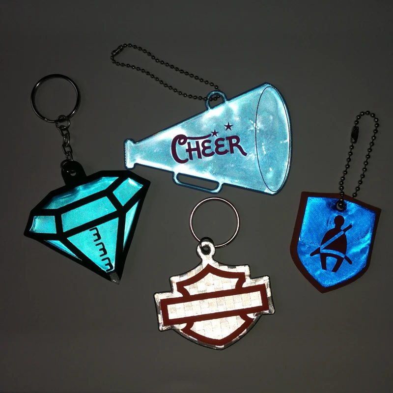 Custom Shape High Visibility Pvc Reflective Keychain - Buy Wholesale ...