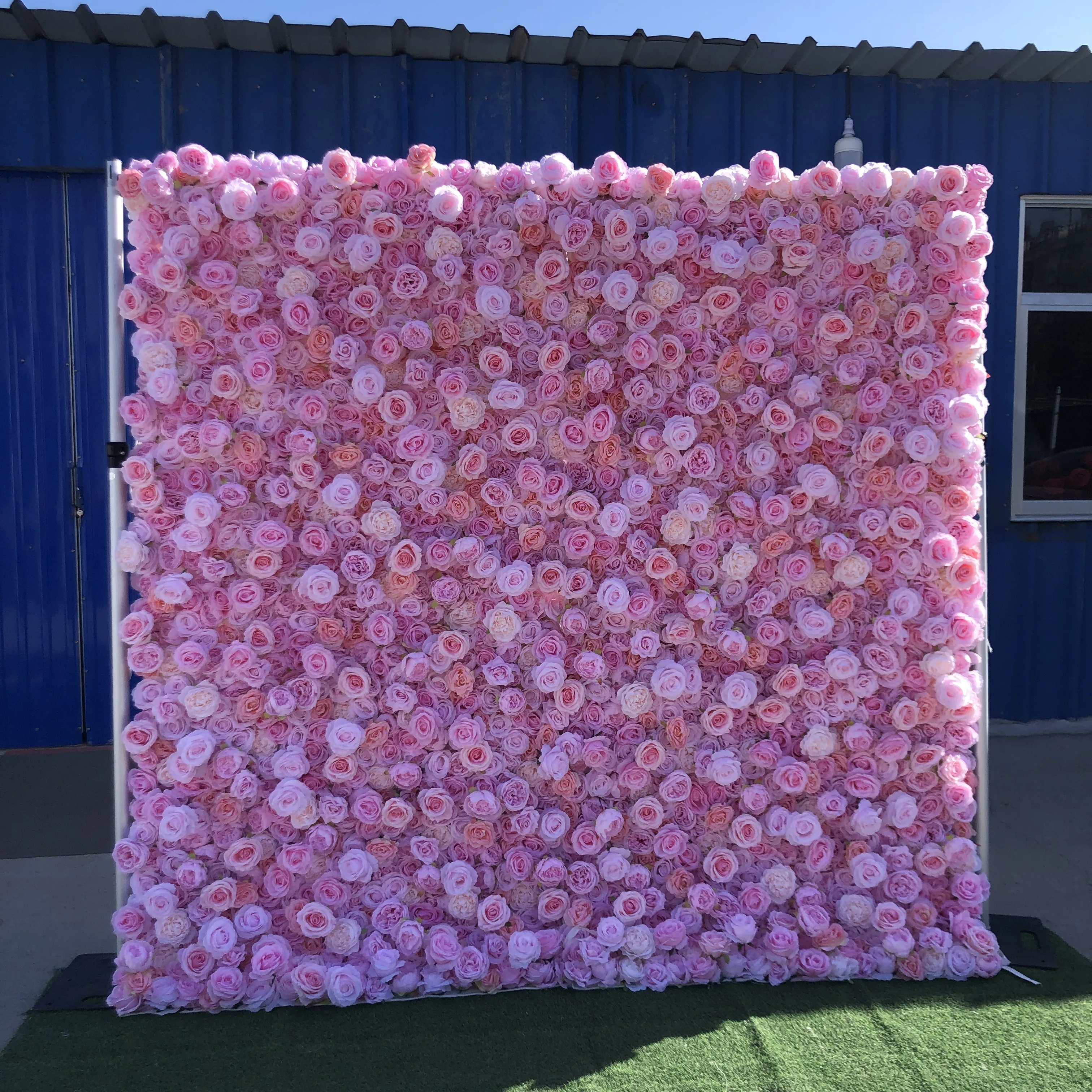 A-FW020 Wedding Roll up Flower Wall Panel Backdrop