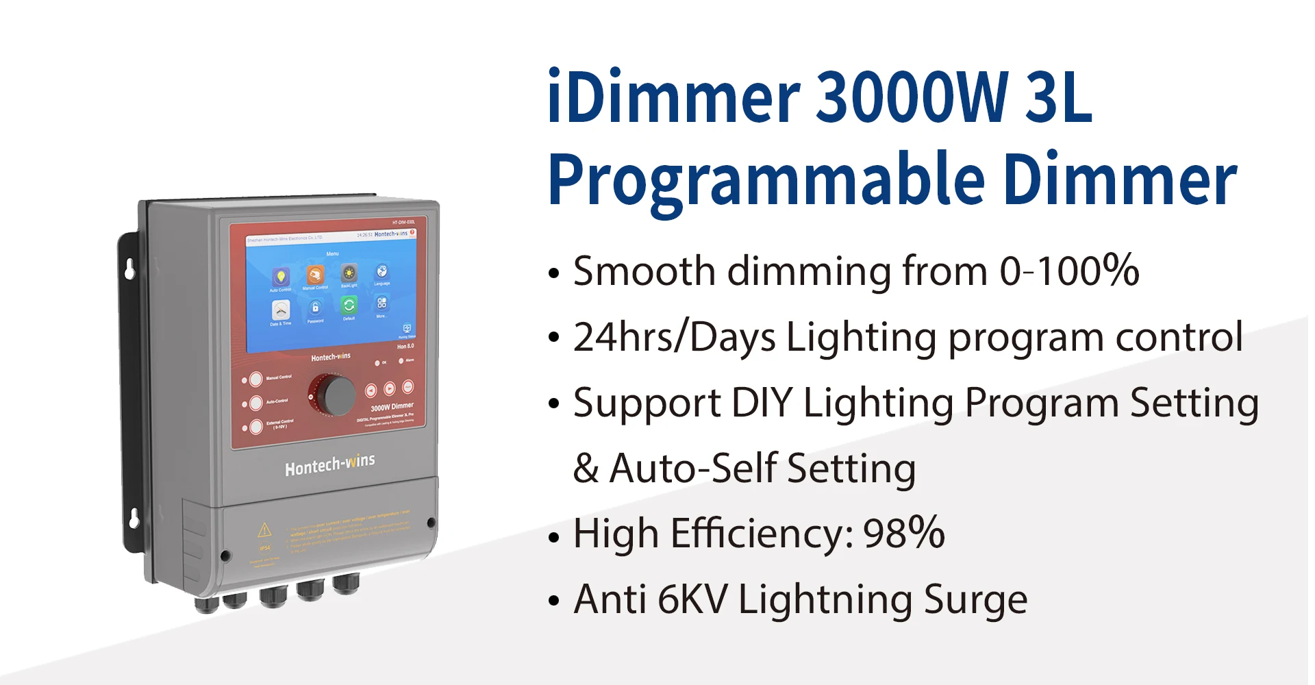 Hontech 3000W Poultry Light Dimmer LED Control for Chicken & Pig Farms ...
