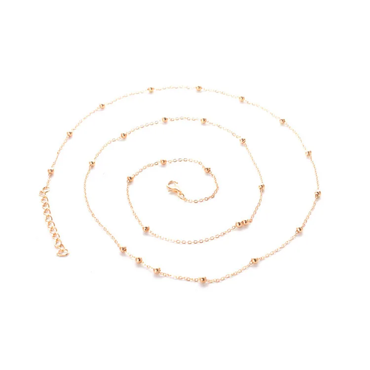 2021 New Sexy Trendy 18k Gold Silver Plated Beaded Waist Chain