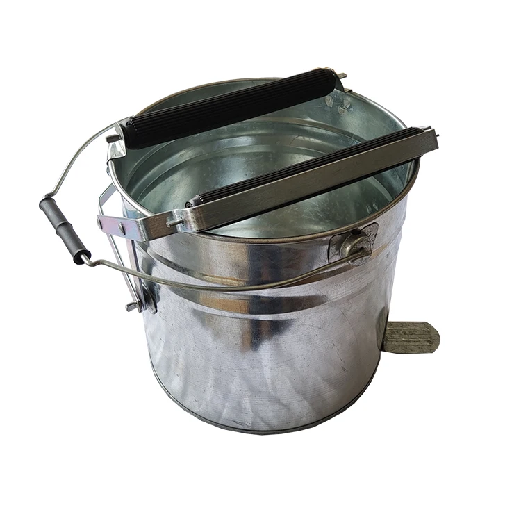 Metal 12l Galvanized Wringer Mop Bucket With Pedal - Buy 12l Galvanized ...