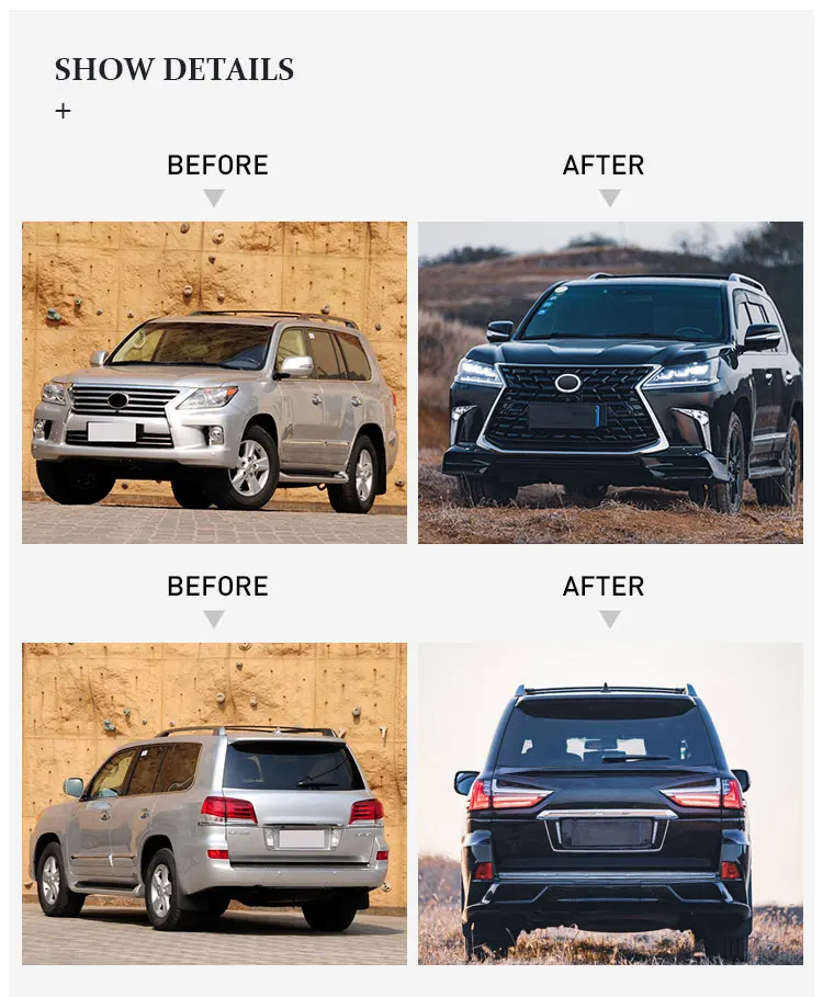 GBT Tuning Kits LX570 Exterior Facelift to 2021 570 Style Upgrade Body ...