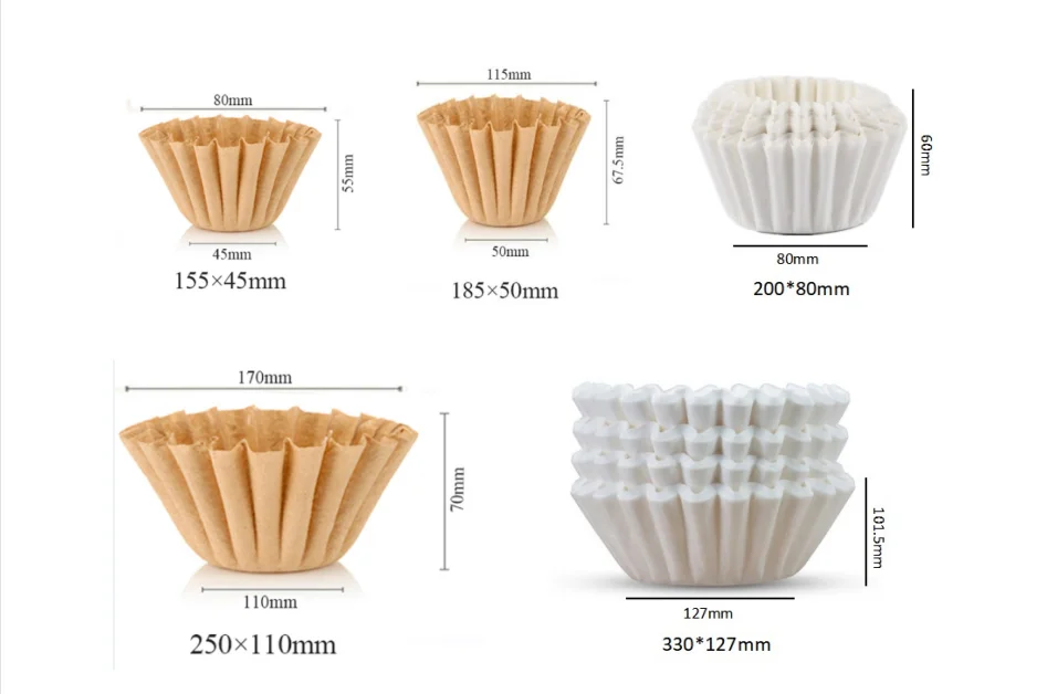 Practical Coffee Paper Filters,Commercial Coffee Filters 50pcs Coffee ...