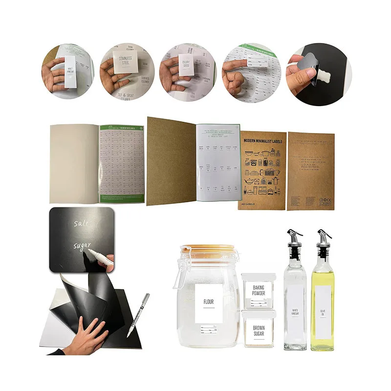 Modern Minimalist Labels In One Booklet With Seasoning Use By Date ...