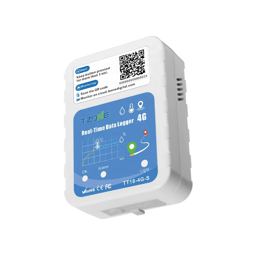 Tzone 4g Real Time Temperature Humidity Data Logger Gps Gsm Tracker ...