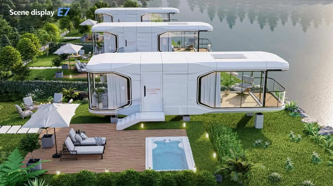 Luxury Modern Mobile Tiny Volferda Space Capsule Home Office Pod Apple Cabin Container House For ...