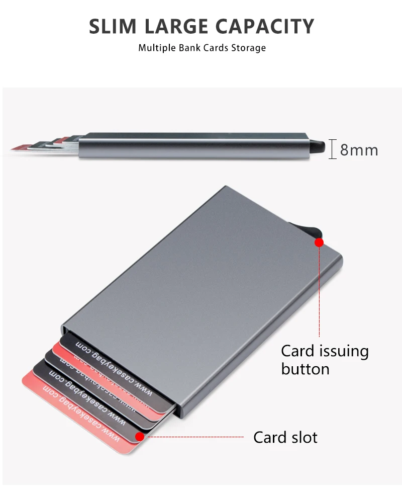 Casekey Oem New Style Auto -eject Mini Minimalist Men Wallet Metal ...