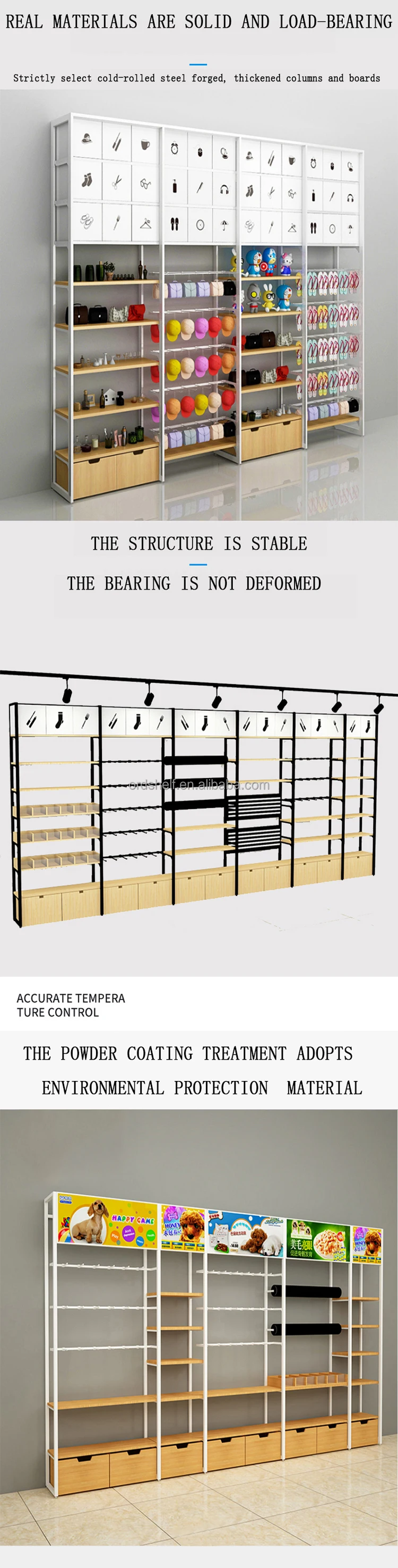 Miniso Wooden Display Shelves - Stylish & Heavy Duty