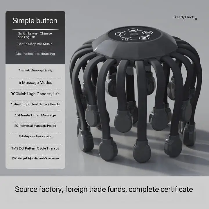OEM Models Octopus Head Massager Portable Rechargeable Design for ...