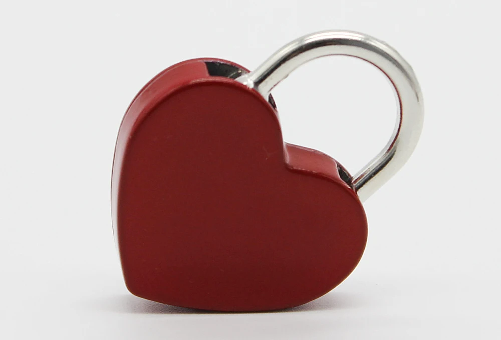 30x39mm Antique Style Heart Shape Padlock - Vintage Lock