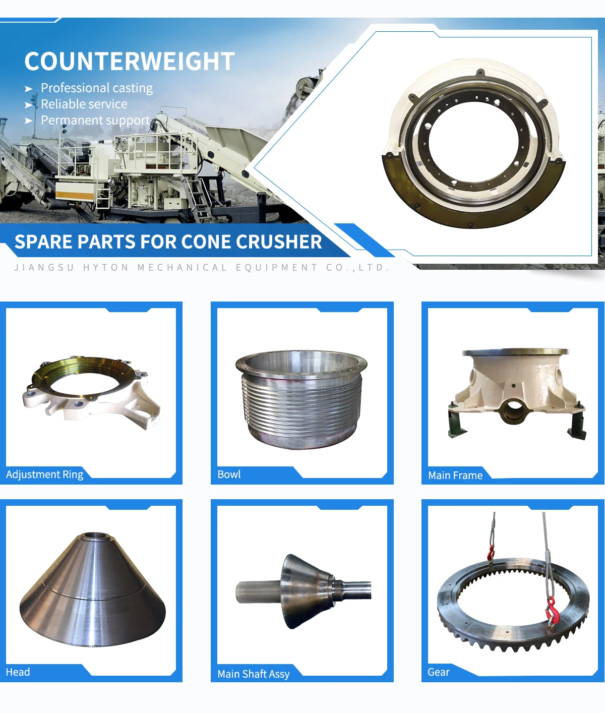 Oem Hyton Casting Cone Breaker Cone Crusher Pinion Shaft Housing Ch870 ...