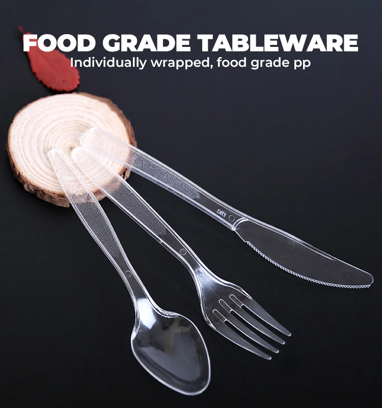 Disposable Restaurant Individually Wrapped Plastic Cutlery Set Ps Forks ...