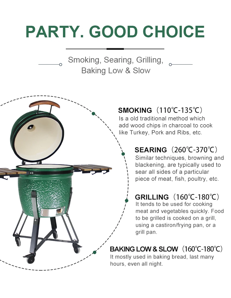 Seb Kamado Ceramic 21 Inch Big Size Smoker Kamodo Ceramic Barbecue ...