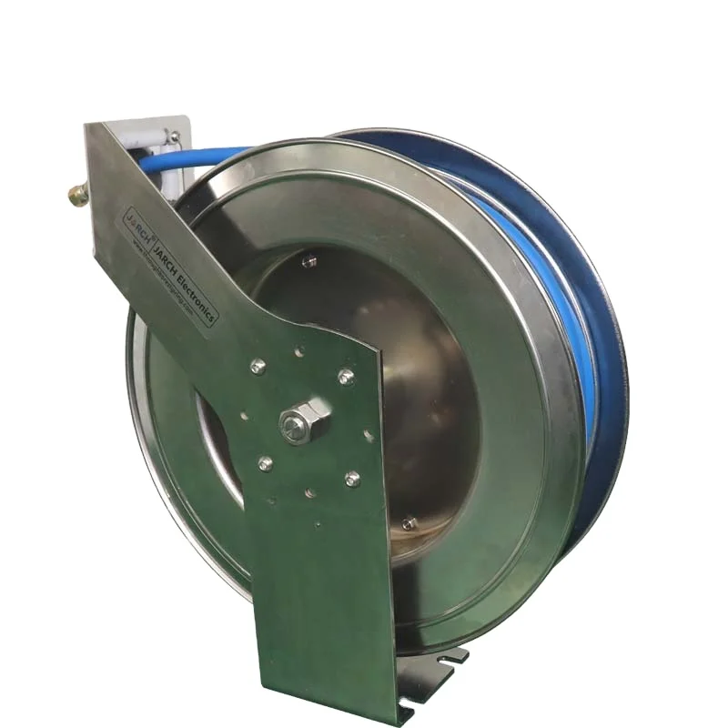 Heavy Duty High Pressure Dual Pedestal Stainless Steel Oil Hose Reel