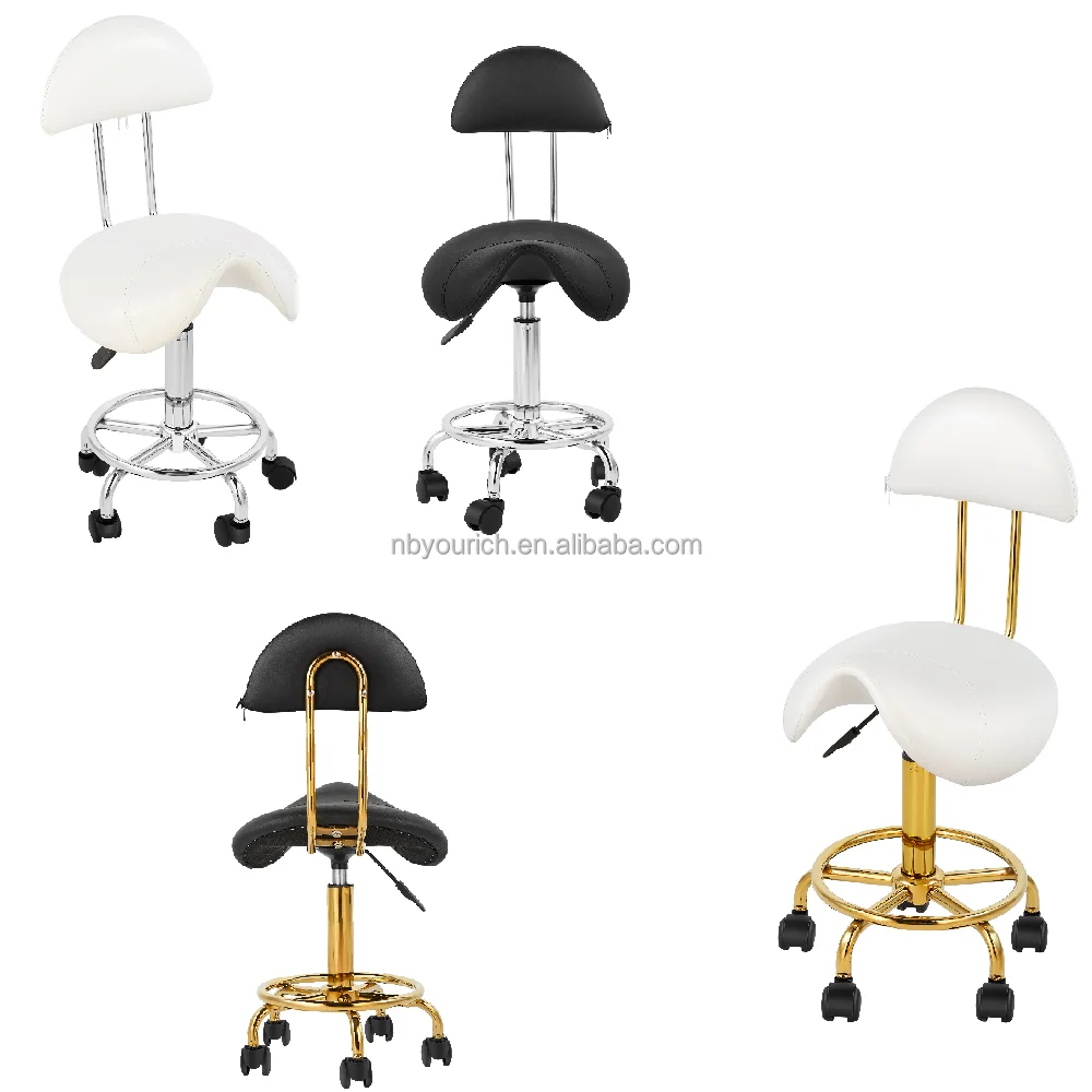 Salon Stool Gold Barber Chair For Barber Shop Swivel Stool With Lock ...