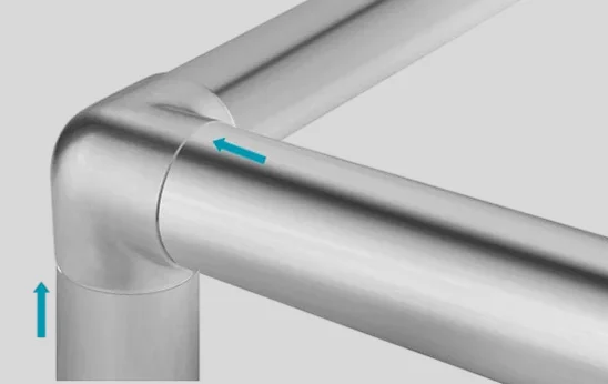 Sanitary Angle Tube Connector Adjustable Elbow Fittings With Support ...