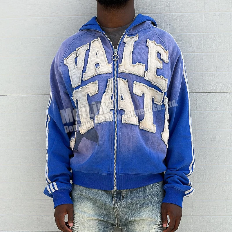 Oem Manufacturer Clothing Washed Distressed Applique Path Cut And Sew ...