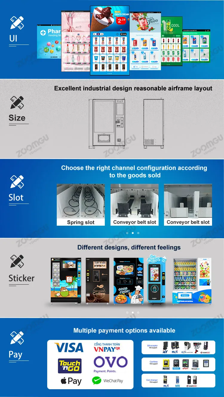 ZG Cold Bottled Juices Touch Big Dispenser Lcd Screen Large Capacity ...