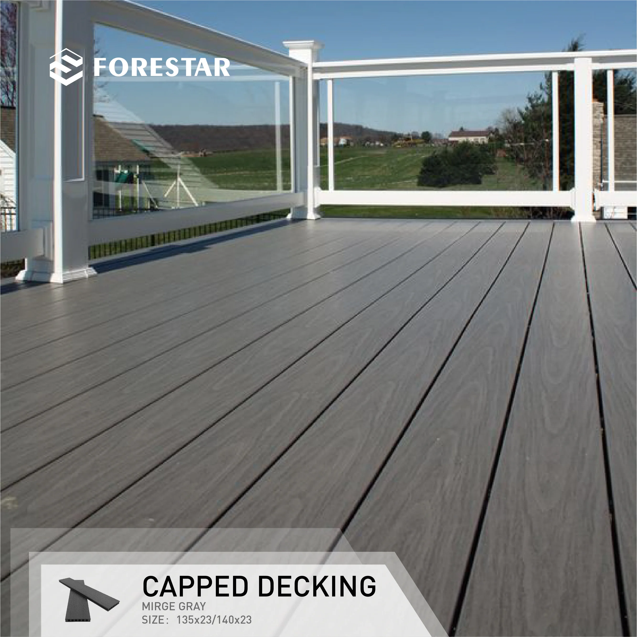 Wpc/bpc Veranda Walnut Color Wpc Terrace Outdoor Floor Capped Wood Fiber Waterproof High Quality ...